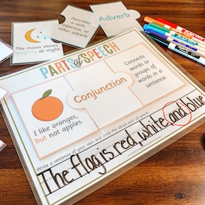 Parts of Speech Activity, Printable Grammar Game, Kids Language Arts ...