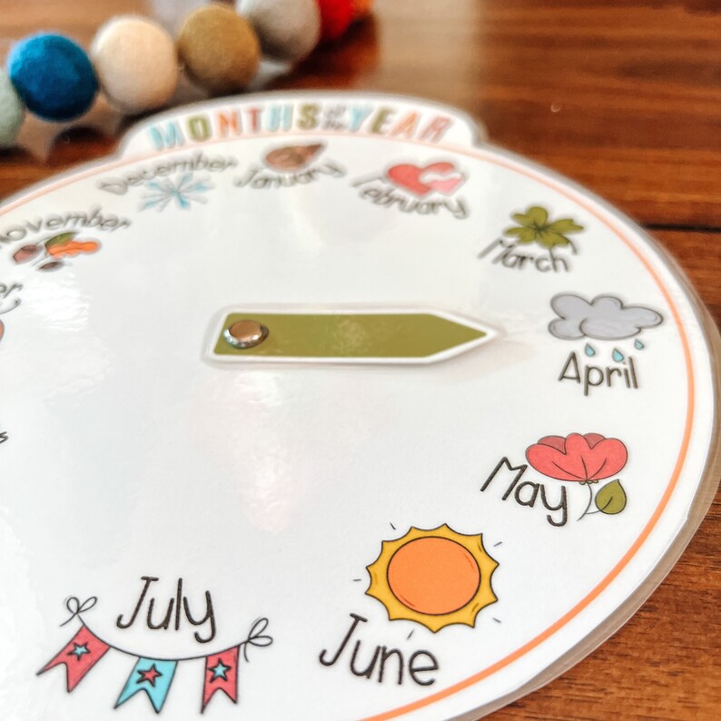 Months of the Year Printable Classroom Calendar Circle Time - Etsy Canada