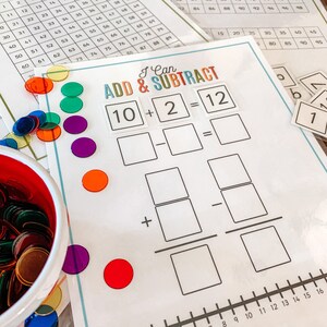 Hundreds Chart Math Bundle, Printable First Grade Math Chart, Skip ...