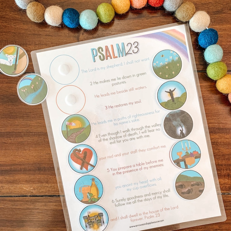 ESV Psalm 23 Printable Activity Bible Memorization Tool - Etsy