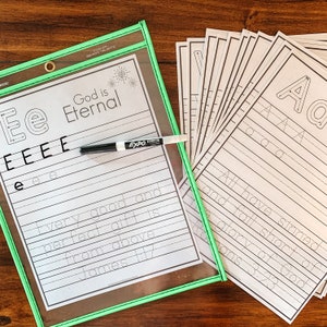 Bible Verse Tracing Pages Printable Alphabet Worksheets - Etsy Canada