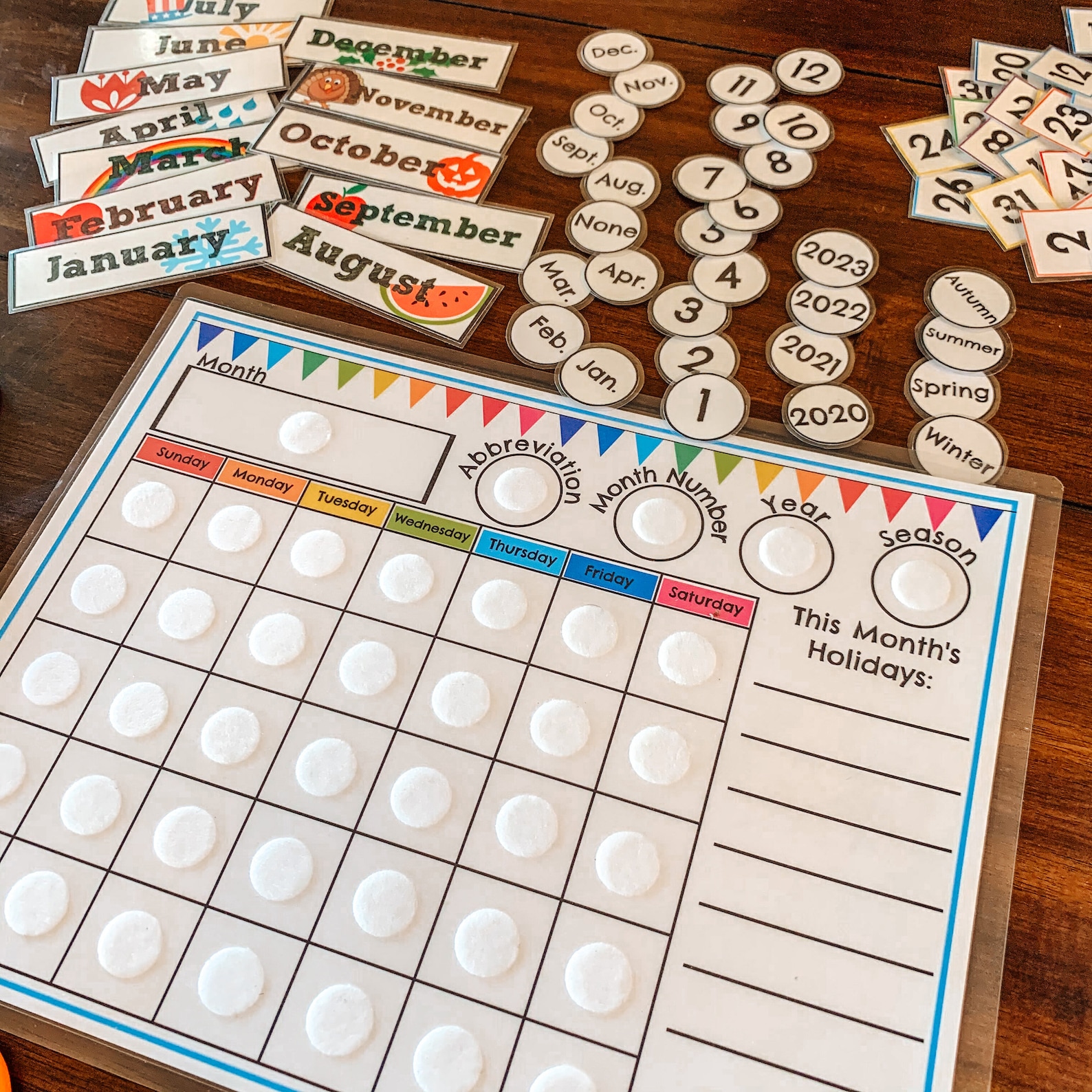 Perpetual Calendar Circle Time Printable Classroom Calendar | Etsy