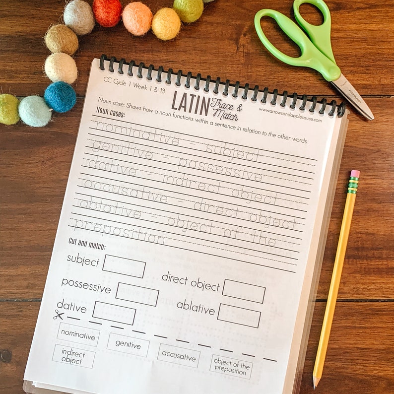 Latin Printable Worksheets Noun Cases and Declensions CC - Etsy