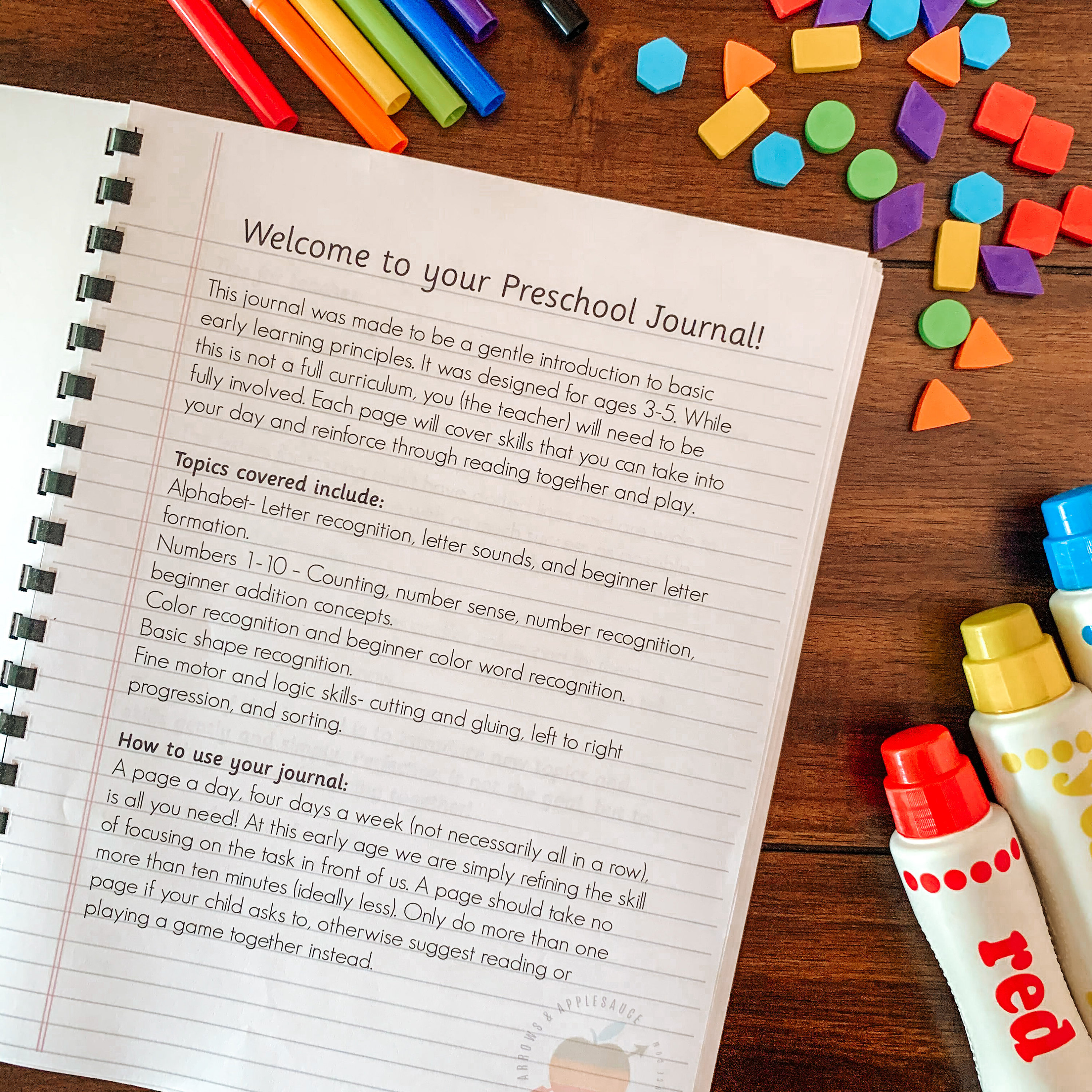 Preschool Journal Printable Daily Preschool Activity - Etsy Canada