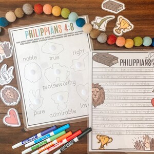 Bible Verse Activity, Philippians 4:8, Printable Kids Bible Study ...