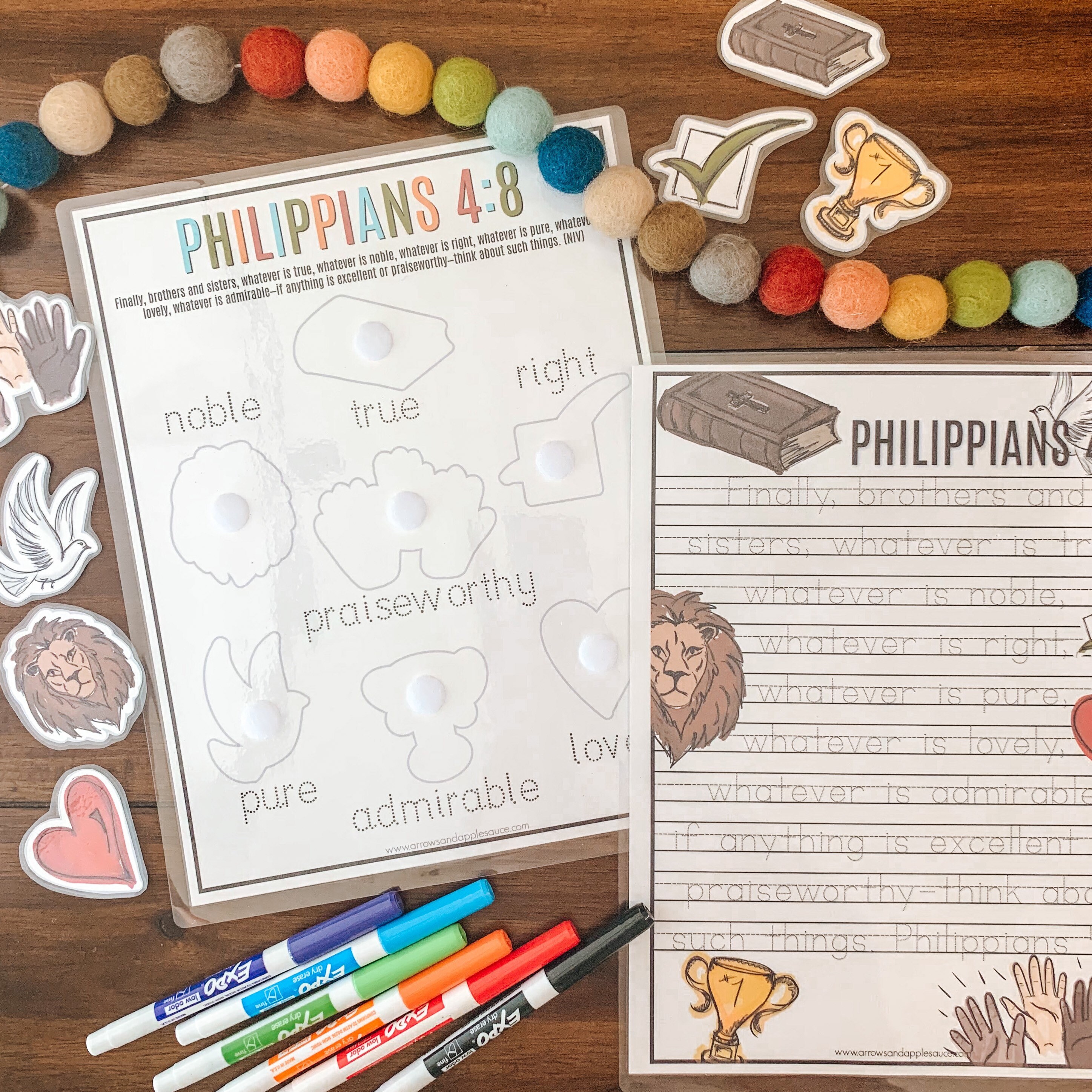 Bible Verse Activity Philippians 4:8 Printable Kids Bible | Etsy UK