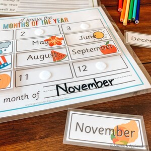 Months of the Year, Days of the Week Printable Activity, Learning ...