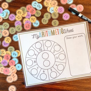 Math Wheel, Printable Arithmetic Wheel, Addition, Subtraction, Division ...