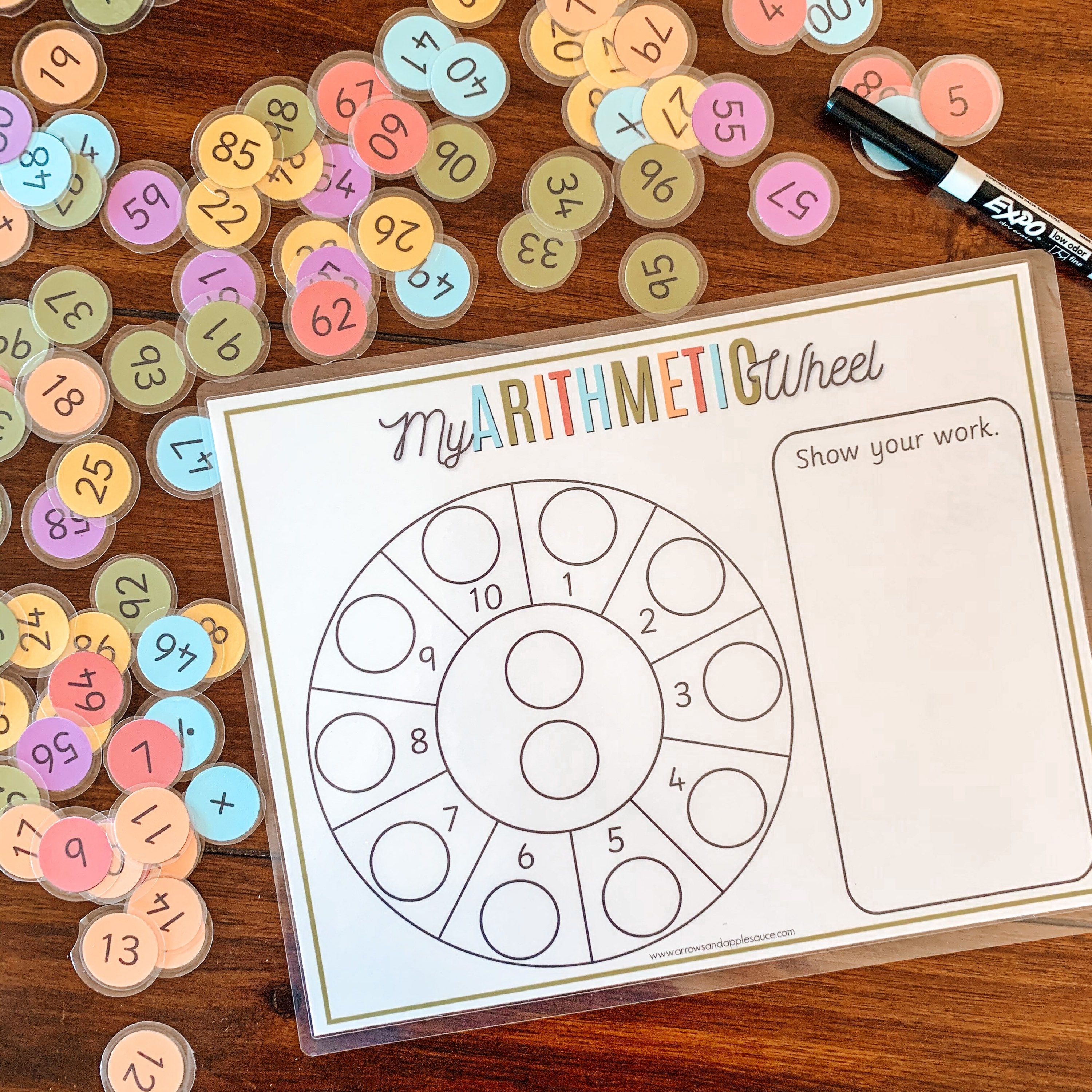 Math Wheel Printable Arithmetic Wheel Addition Subtraction | Etsy España