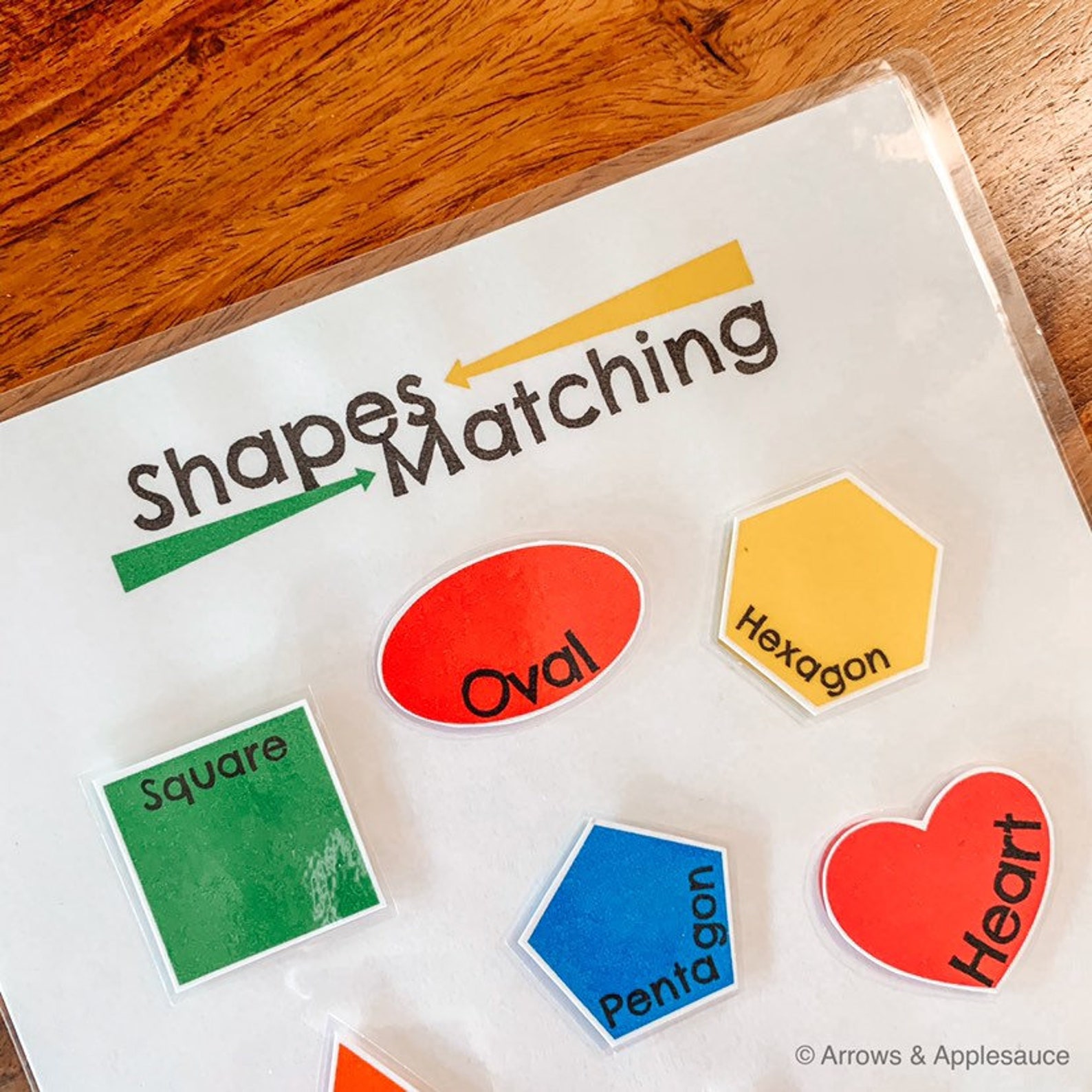 Learning Shapes Shape Matching Game Educational Preschool | Etsy