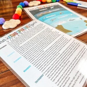 Earth's Atmosphere Activity, Printable Earth Science Lesson ...