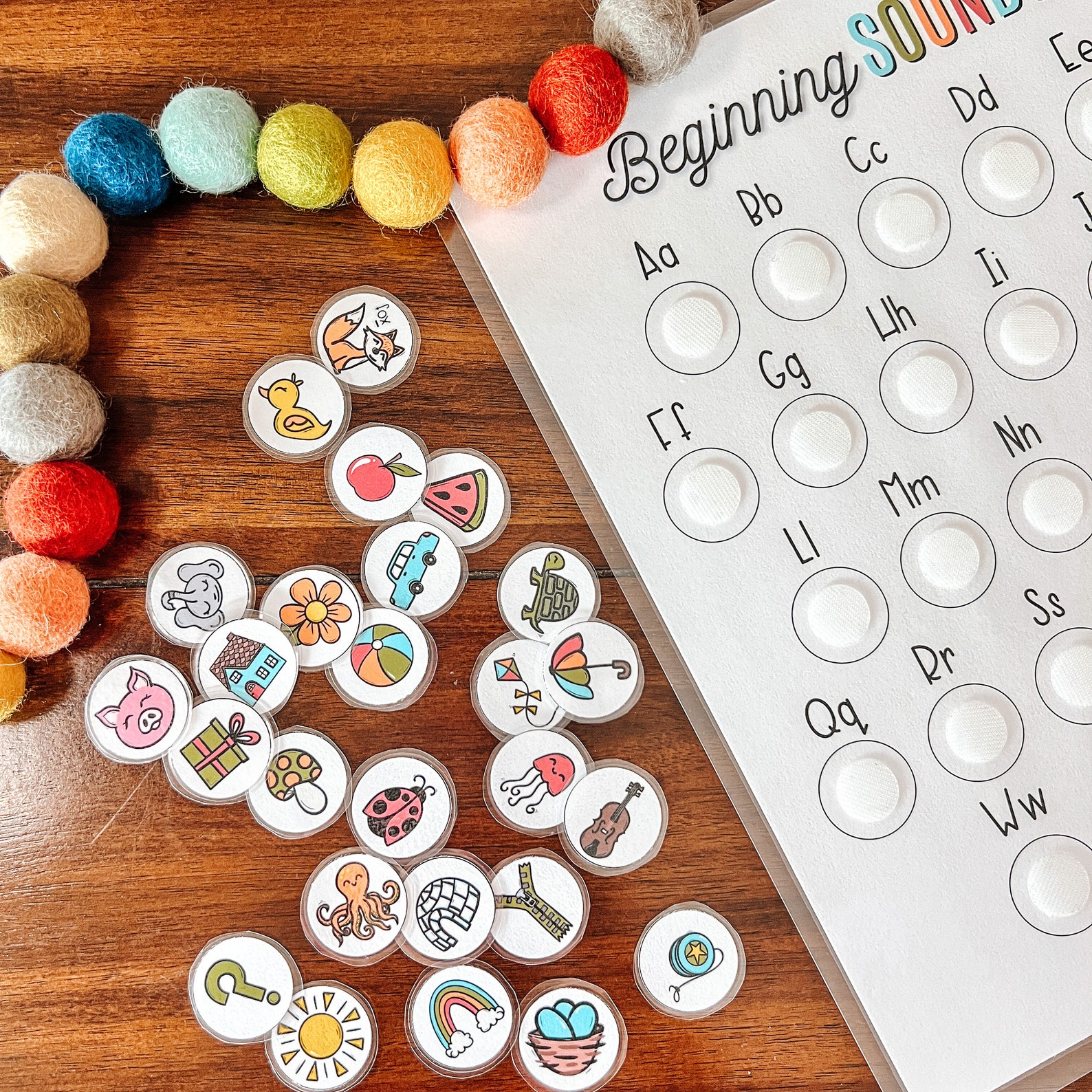 Beginning Sounds, Printable Alphabet Game, Preschool Curriculum ...