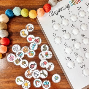 Beginning Sounds, Printable Alphabet Game, Preschool Curriculum ...