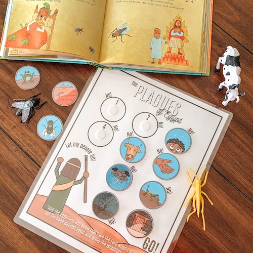 Bible Memory Match Game the Ten Plagues of Egypt Bible Craft - Etsy