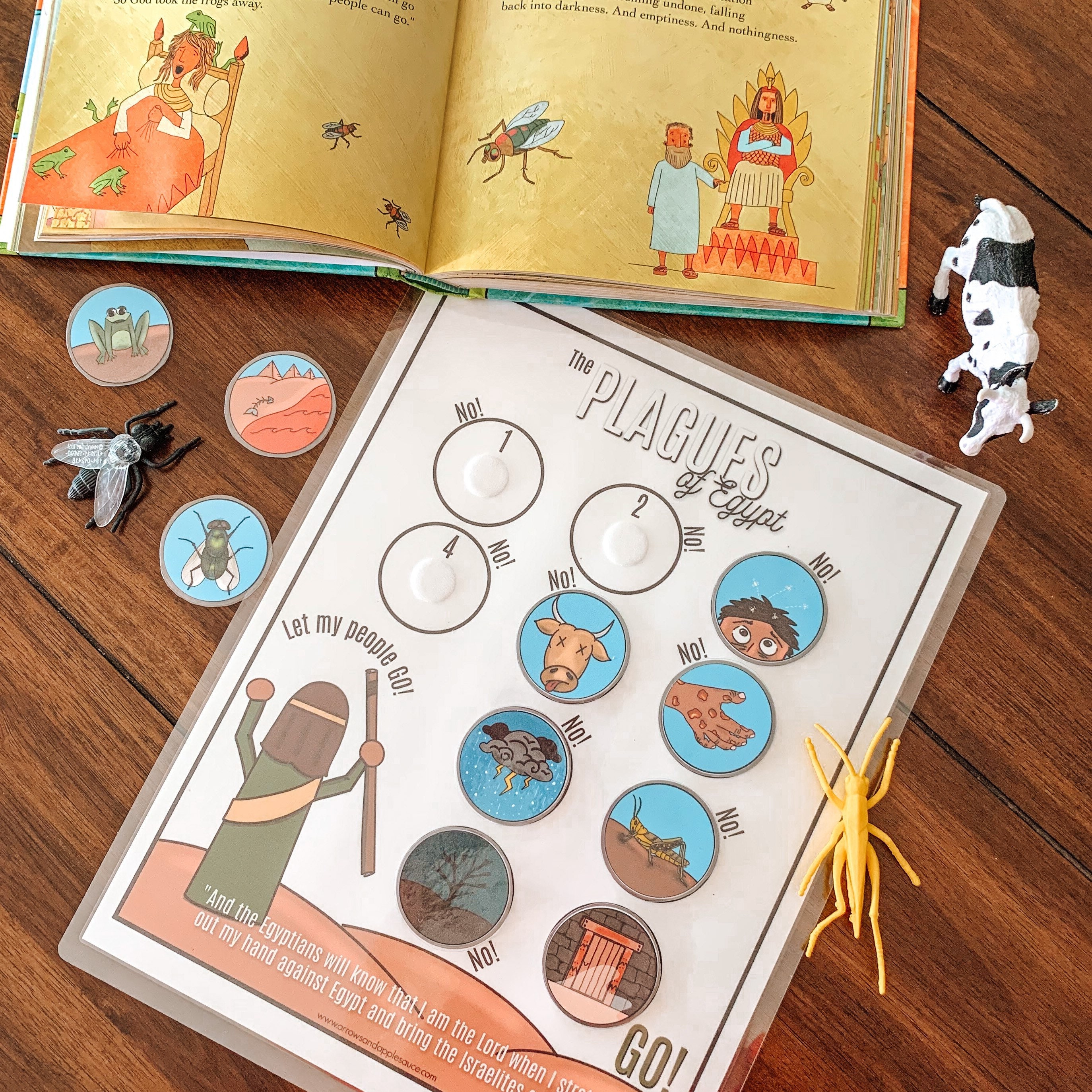 Plagues of Egypt, Printable Bible Activity, Kids Passover Lesson, Ten ...