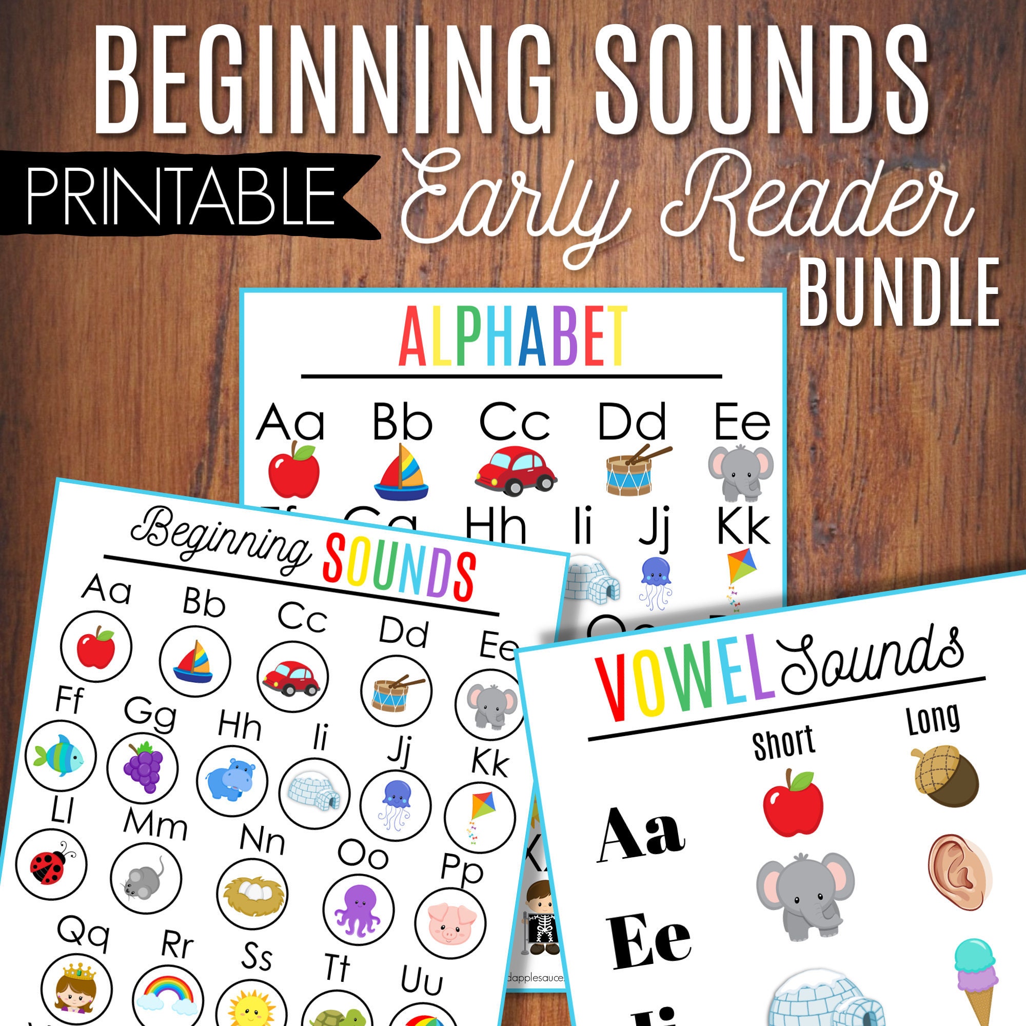 Beginning Sounds Alphabet Practice Vowel Sounds Classroom - Etsy Canada