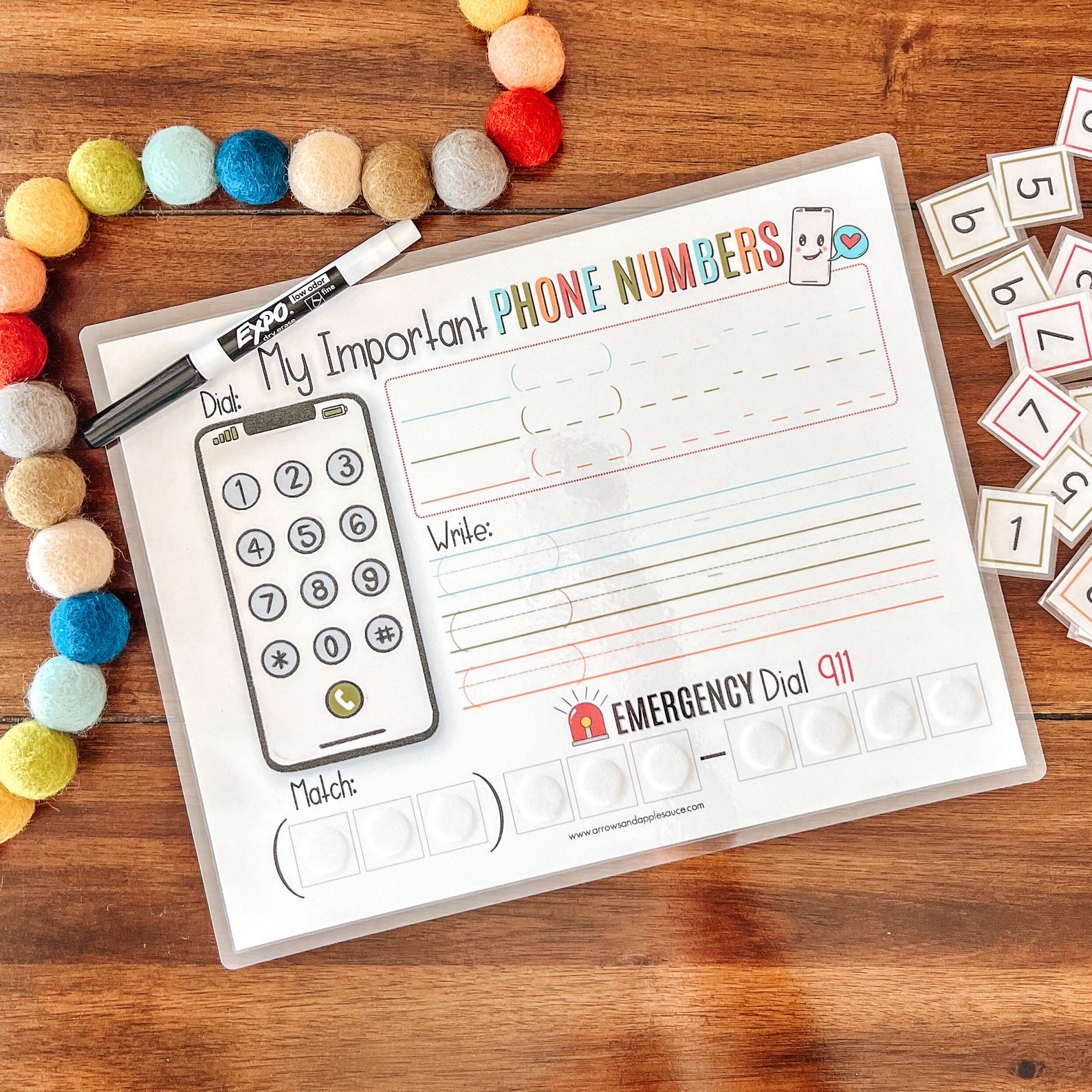 Phone Number Kids Activity, Phone Number Practice, About Me Learning ...