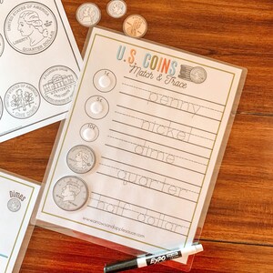 Kids Money Activity, US Coins, Kindergarten Math Game, Learning Money ...