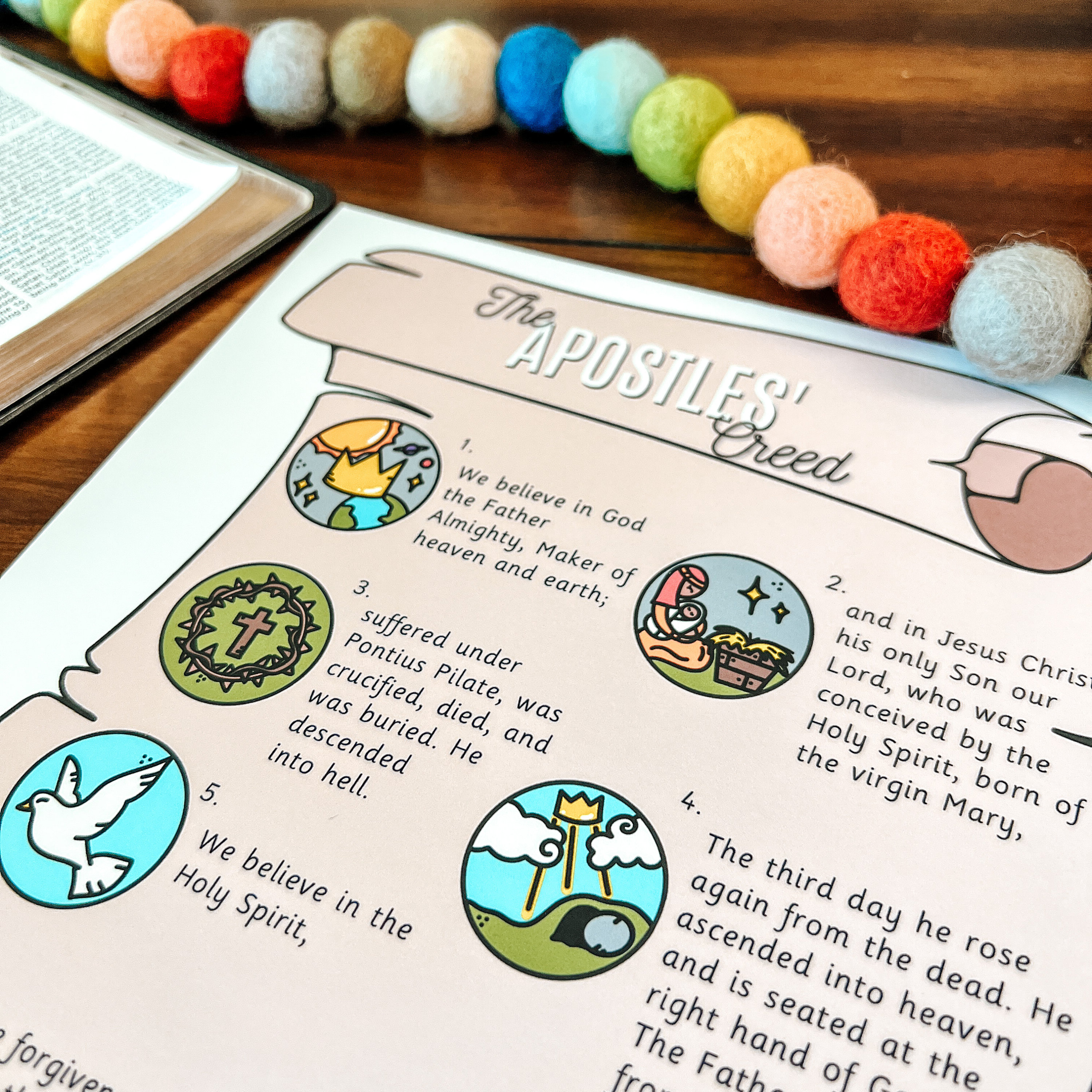 Apostles' Creed Printable Activity Set Theology Lesson - Etsy Australia