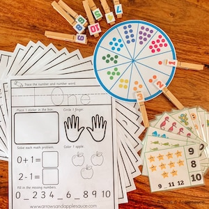 Numbers 1-10 Printable Math Bundle, Preschool & Kindergarten Math ...