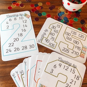 Skip Counting Cards, Printable Multiplication Resources, Homeschool ...