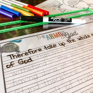 Armor of God Trace and Color Activity Set, Coloring Pages, Bible Verse ...