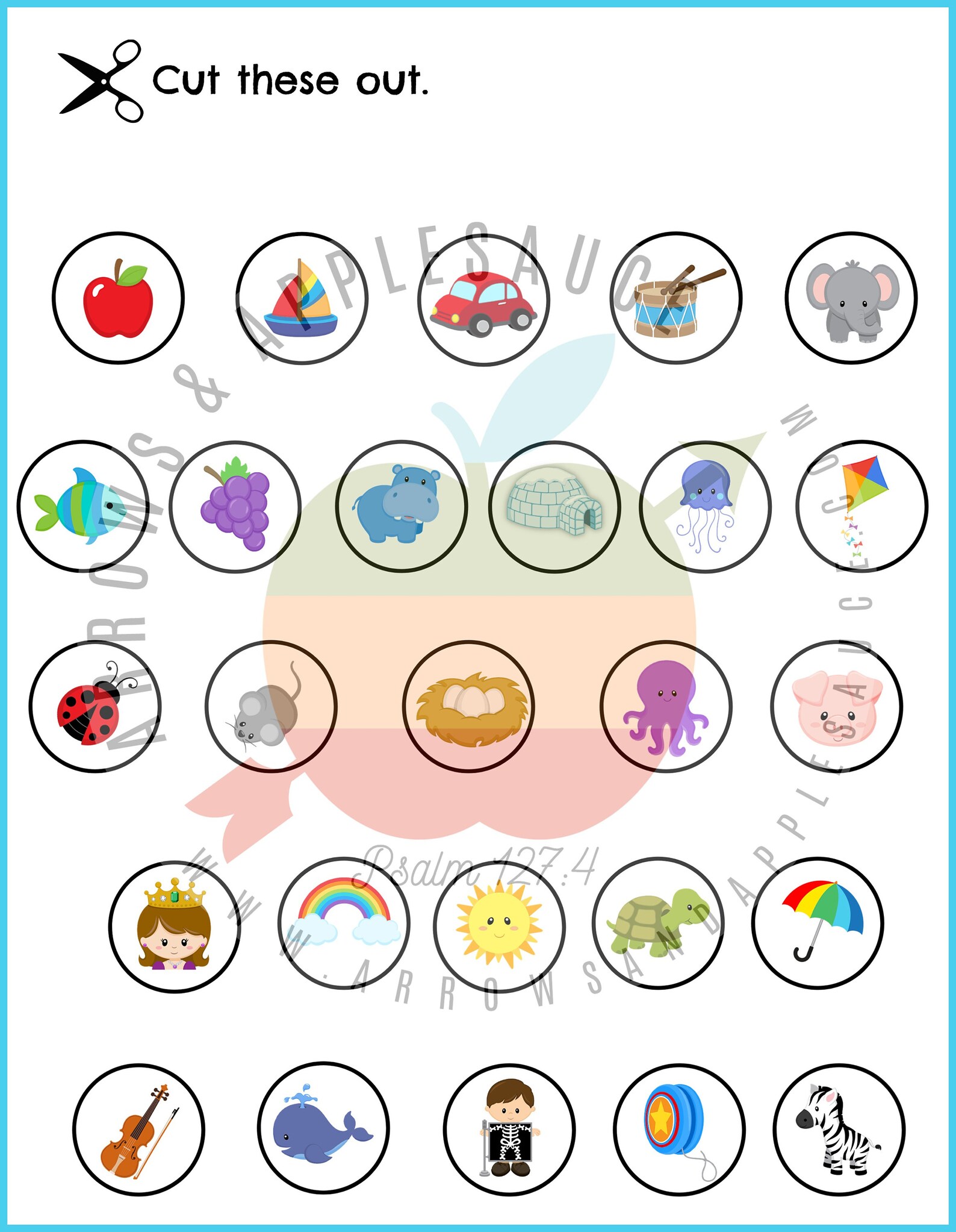 Beginning Sounds Printable Alphabet Game Preschool | Etsy