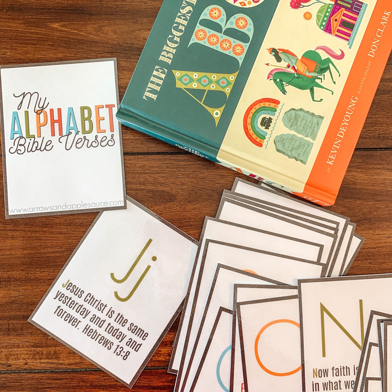 Alphabet Bible Verse Cards, Printable ABC Bible Flashcards, Kid's Daily ...