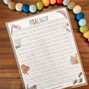 ESV Psalm 23 Printable Activity, Bible Memorization Tool, Verse Tracing ...