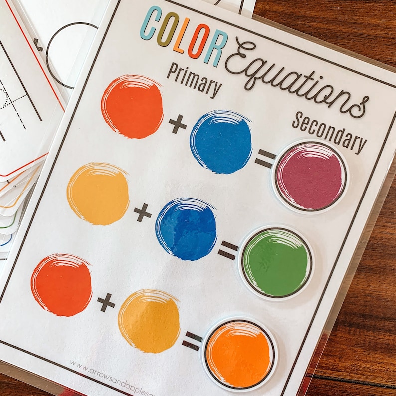 Primary and Secondary Color Mixing Bundle, Printable Color Activities ...