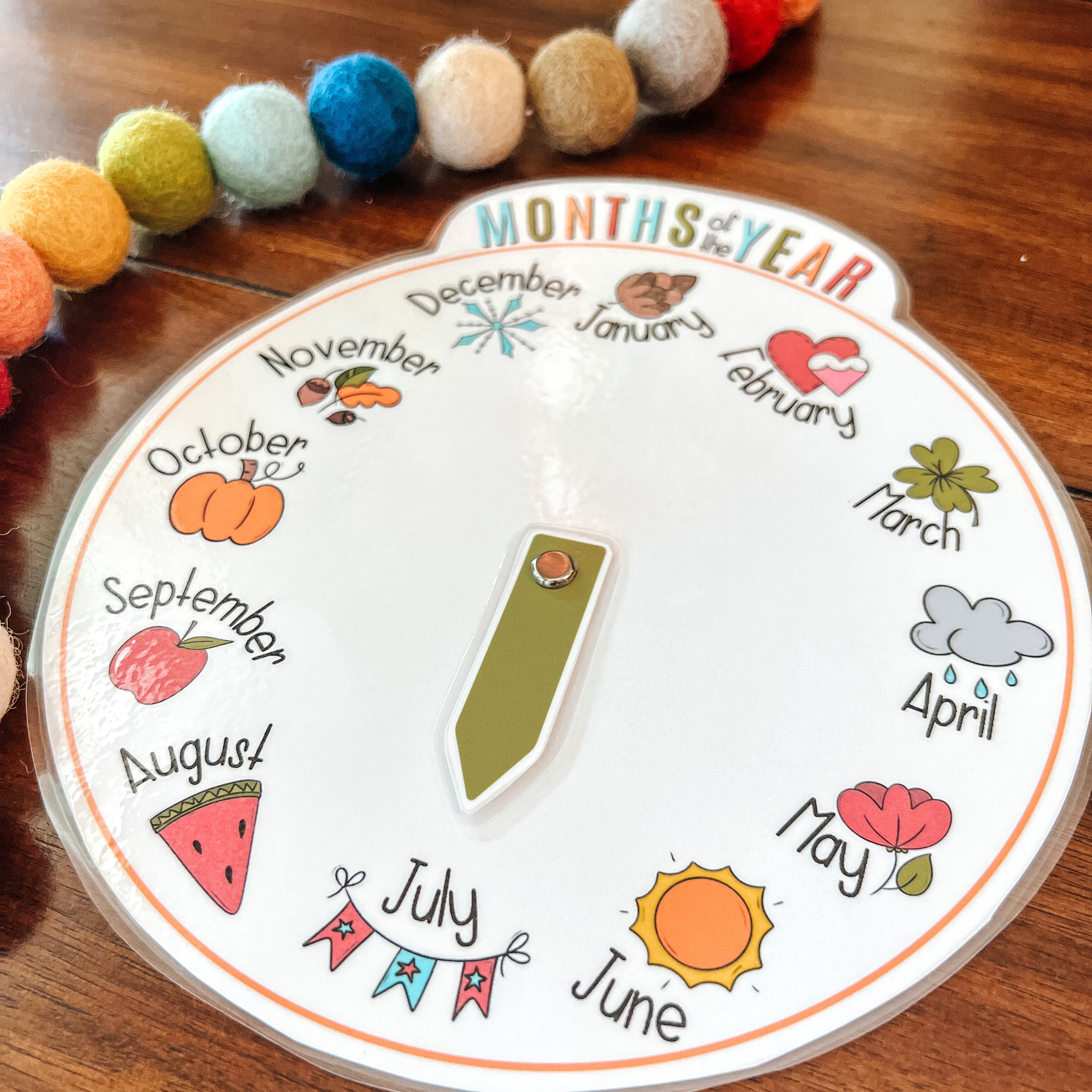 Months of the Year Printable Classroom Calendar Circle Time - Etsy UK