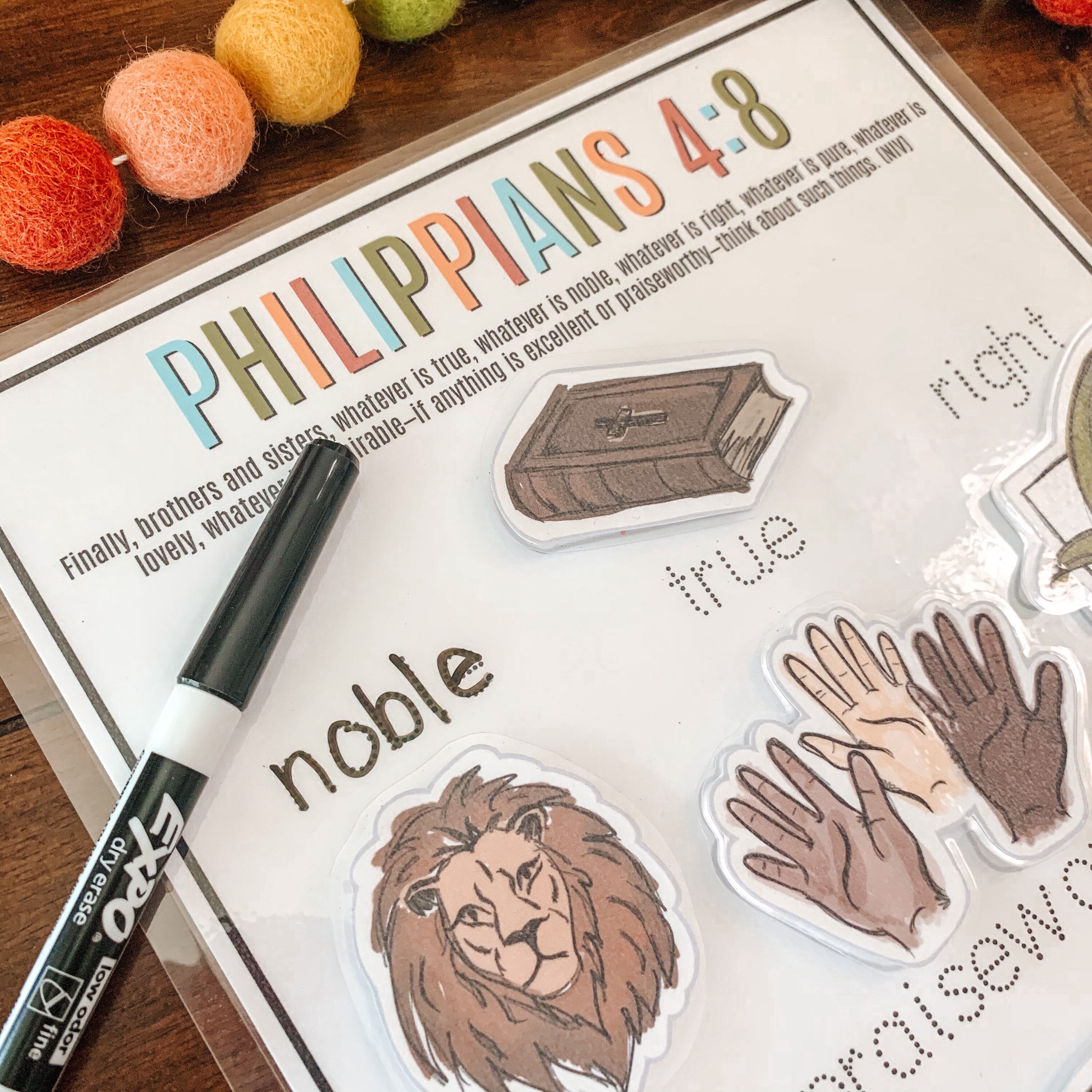 Bible Verse Activity, Philippians 4:8, Printable Kids Bible Study ...