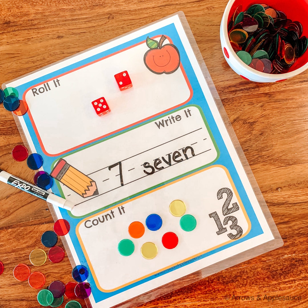 Counting Dice Game, Preschool Math Game, Counting Practice, Kids Math ...