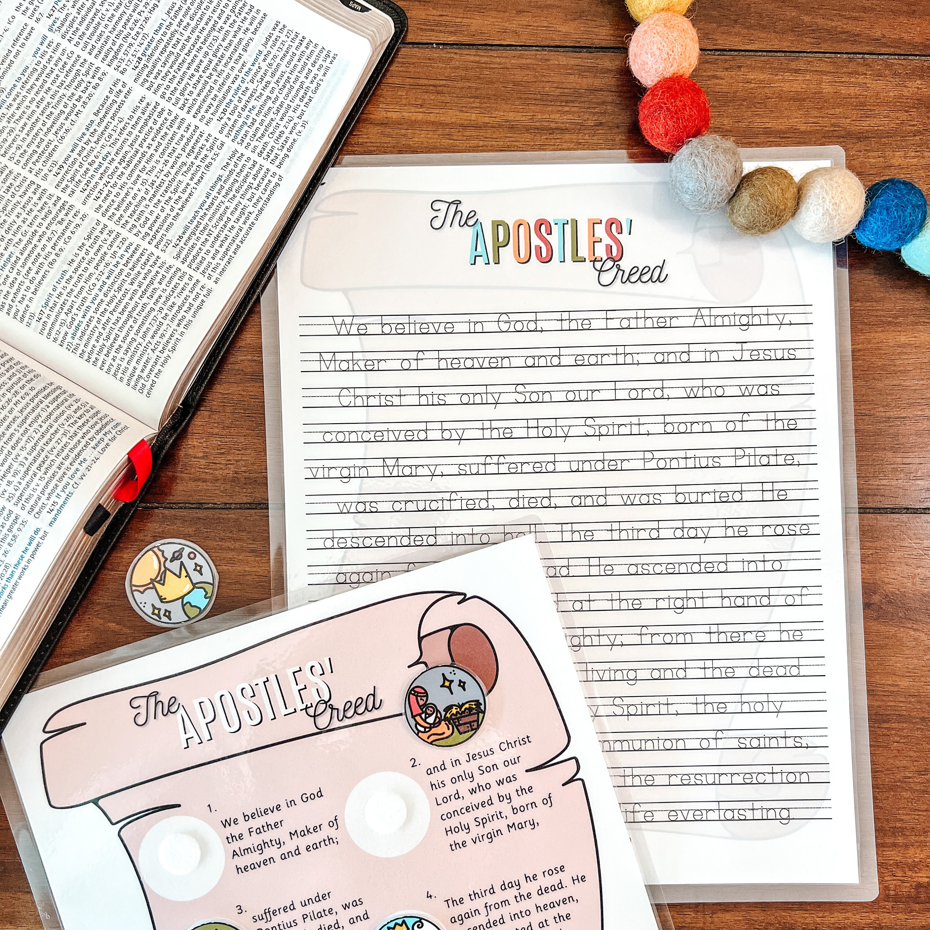 Apostles' Creed Printable Activity Set, Theology Lesson, Church History ...