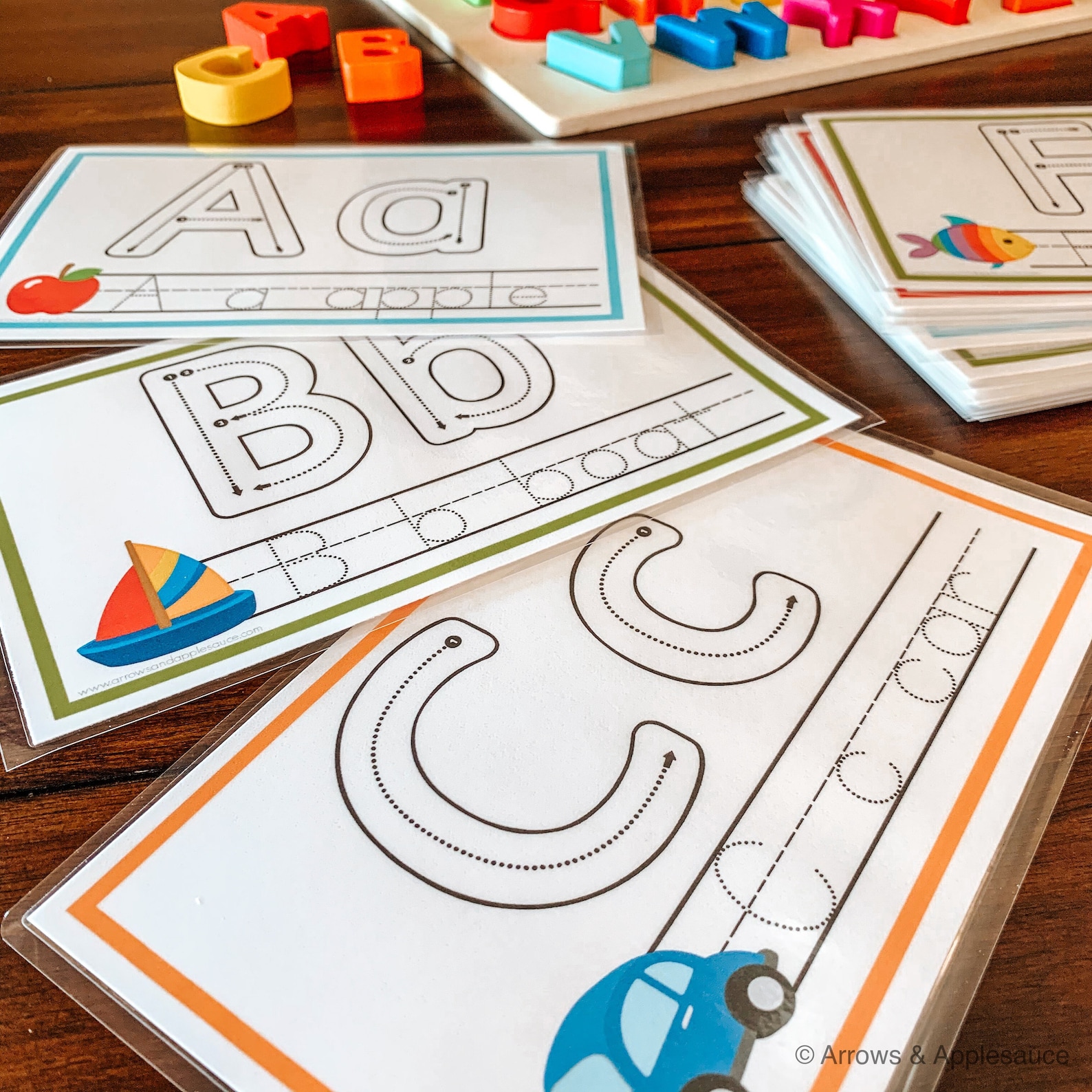 Alphabet Flashcards, Printable Oversized ABC Cards, Jumbo Tracing Cards ...