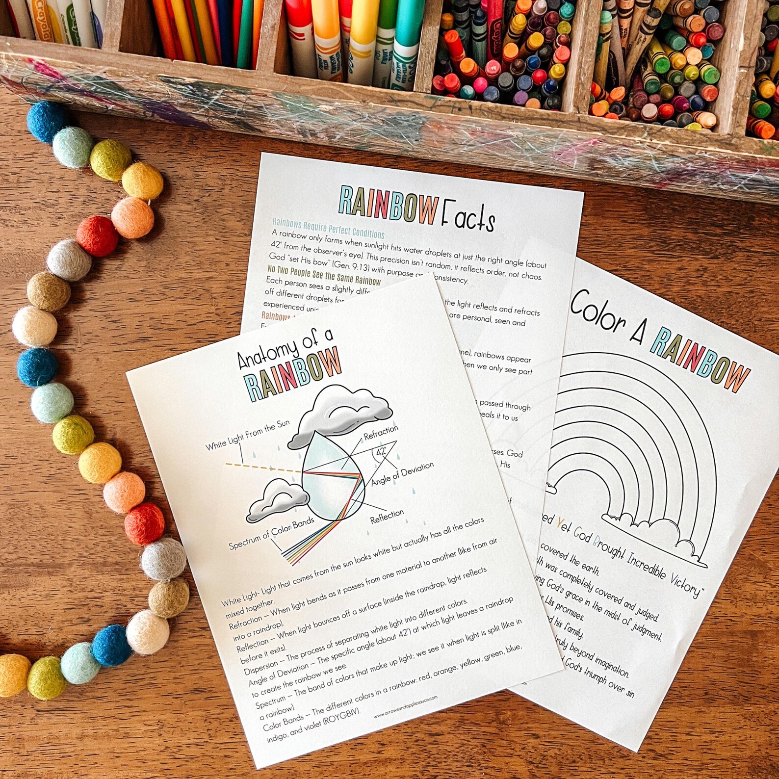 Noah's Ark Kids Bible Study, Noahic Covenant Rainbow Printable Activity ...