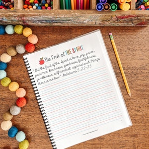 Cursive Fruit of the Spirit Printable Workbook, ESV Bible Penmanship ...