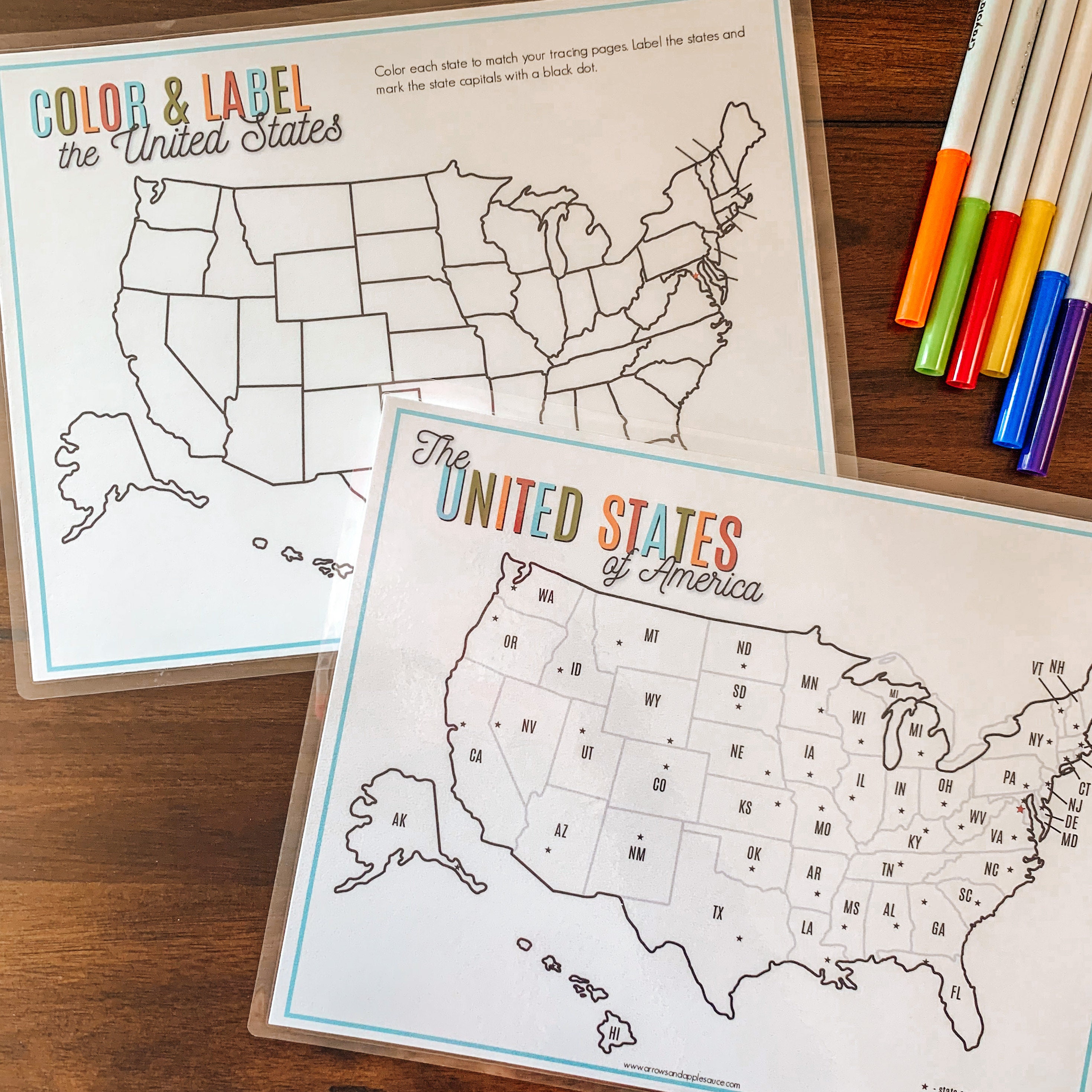 States and Capitals Activity BUNDLE Printable United States - Etsy Canada