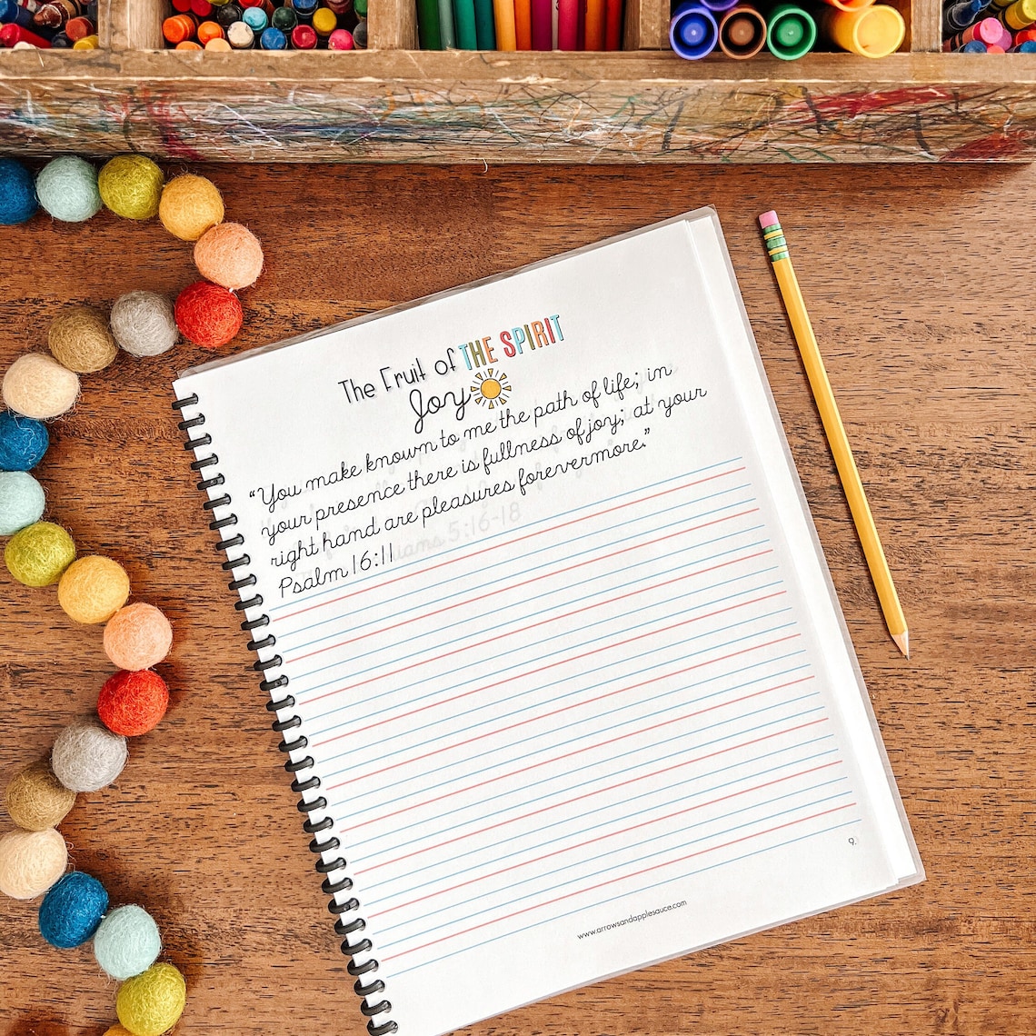 Cursive Fruit of the Spirit Printable Workbook, ESV Bible Penmanship ...