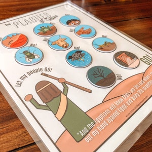 Plagues of Egypt, Printable Bible Activity, Kids Passover Lesson, Ten ...