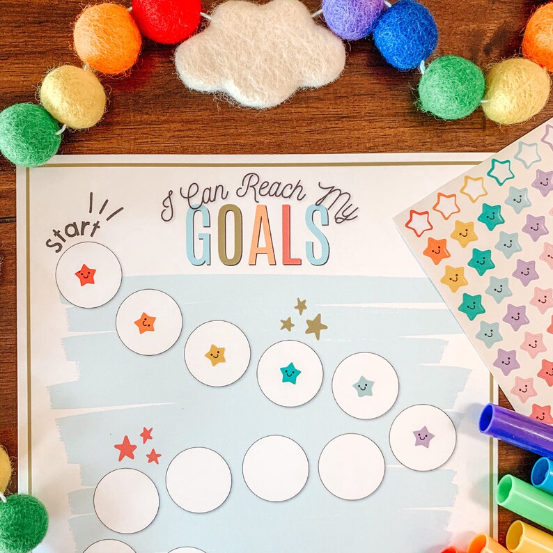 Goal Chart Kids Printable Rewards Chart Chore Tracker - Etsy