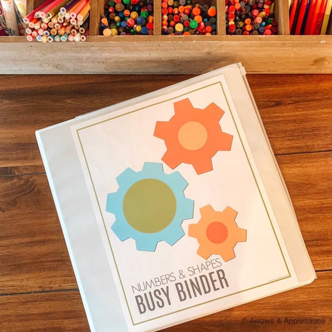 Numbers & Shapes Busy Binder, Printable Preschool Curriculum, Busy Book ...
