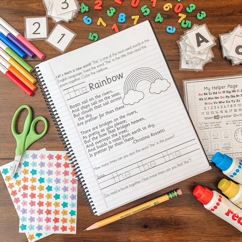 Kindergarten Journal, Printable Daily Kindergarten Activity, Learning ...