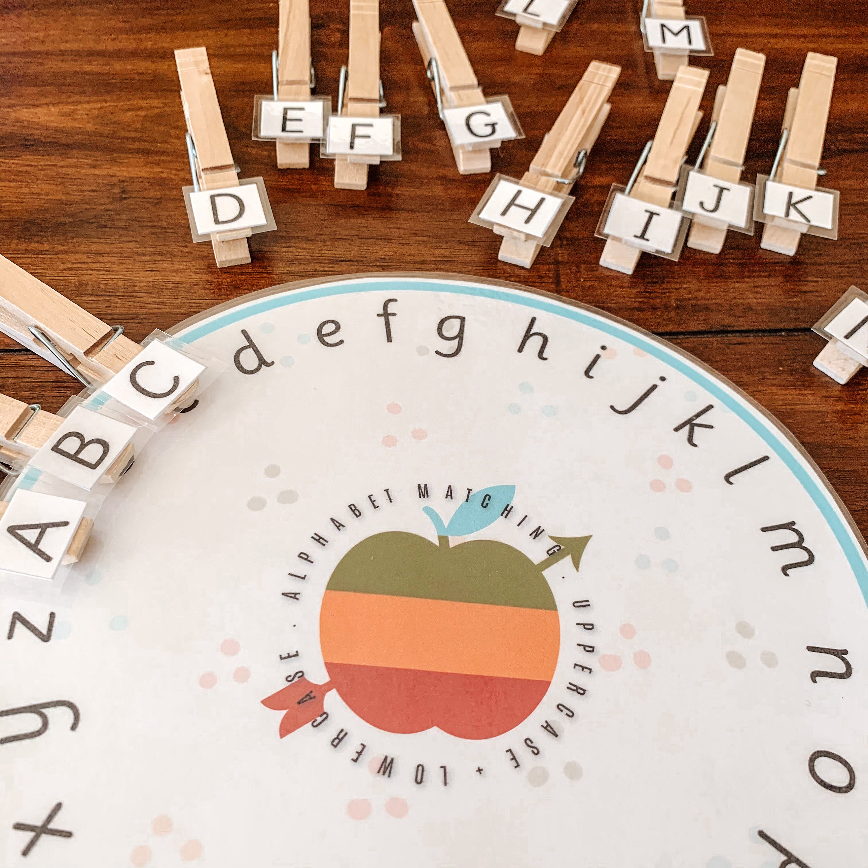 Alphabet Matching Wheel Uppercase & Lowercase Busy Binder | Etsy Canada