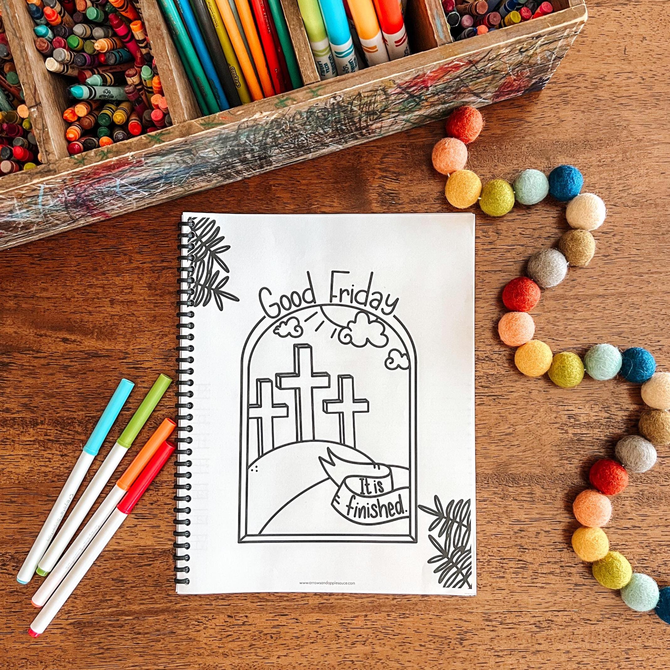 Easter Holy Week Kids Bible Study Guide, Easter Coloring, Penmanship ...
