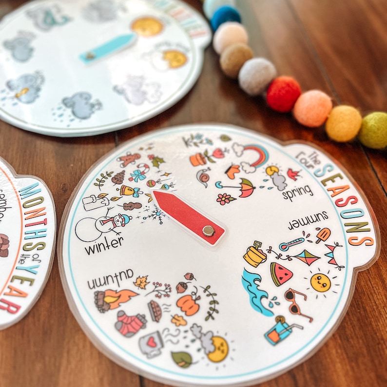 Calendar Wheels Printable Hands on Morning Activities - Etsy