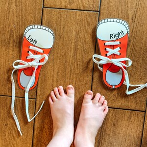 Shoe Lacing Cards, Printable Shoe Tying Practice, Shoelaces, Kid's Fine ...