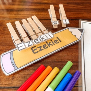 EDITABLE Name Practice, Kids Printable Name Tracing Matching Activity ...