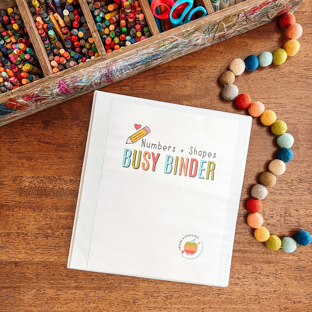 Numbers & Shapes Busy Binder, Printable Preschool Curriculum, Busy Book ...