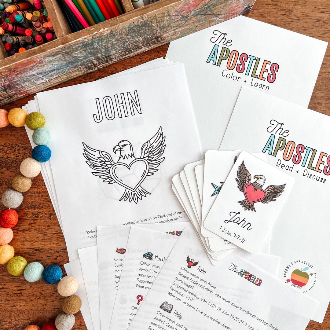 Apostles Study, Kids Printable Bible Activities, Jesus' Disciples ...